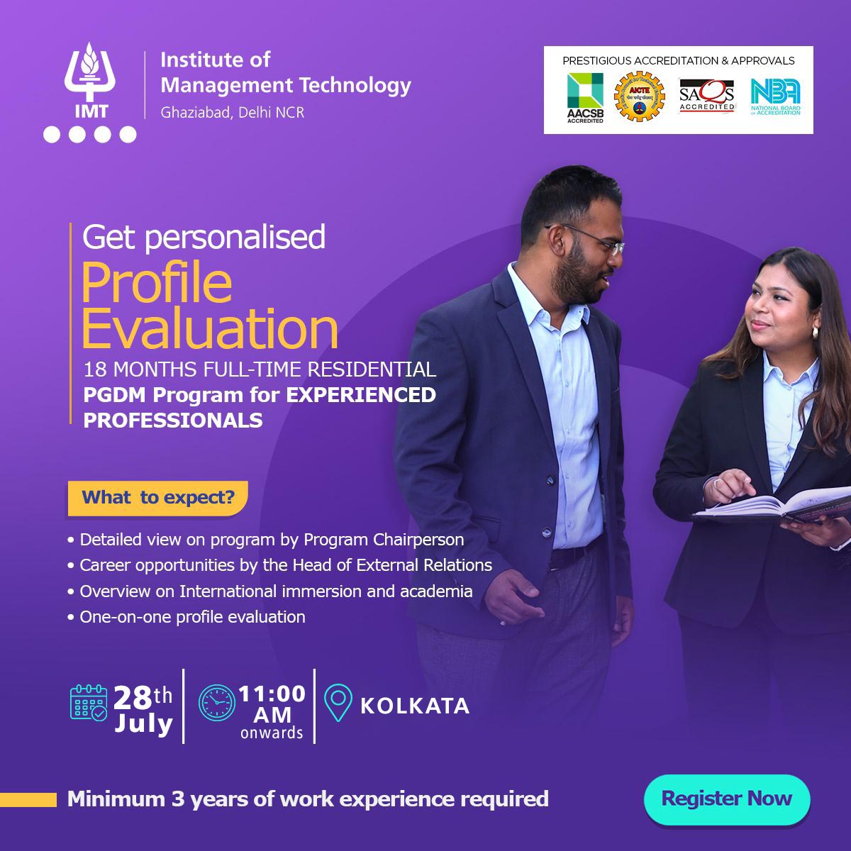 Registration IMT PGDM ExP - IMT Ghaziabad